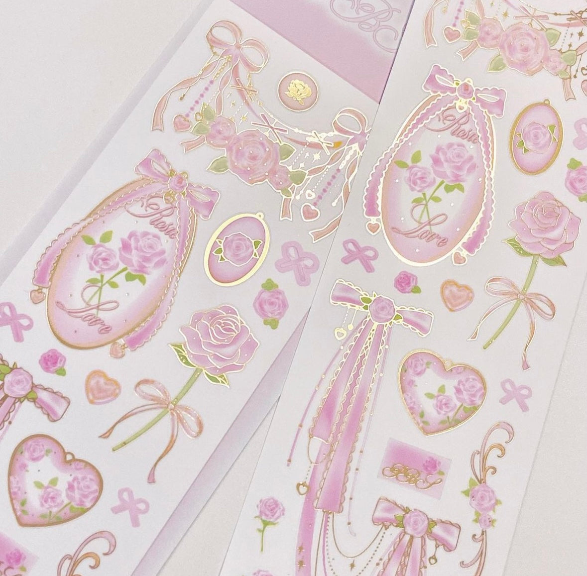 [Pearly Button] Boutique Rose Garden Charm Sticker Sheet – It's Deco Day