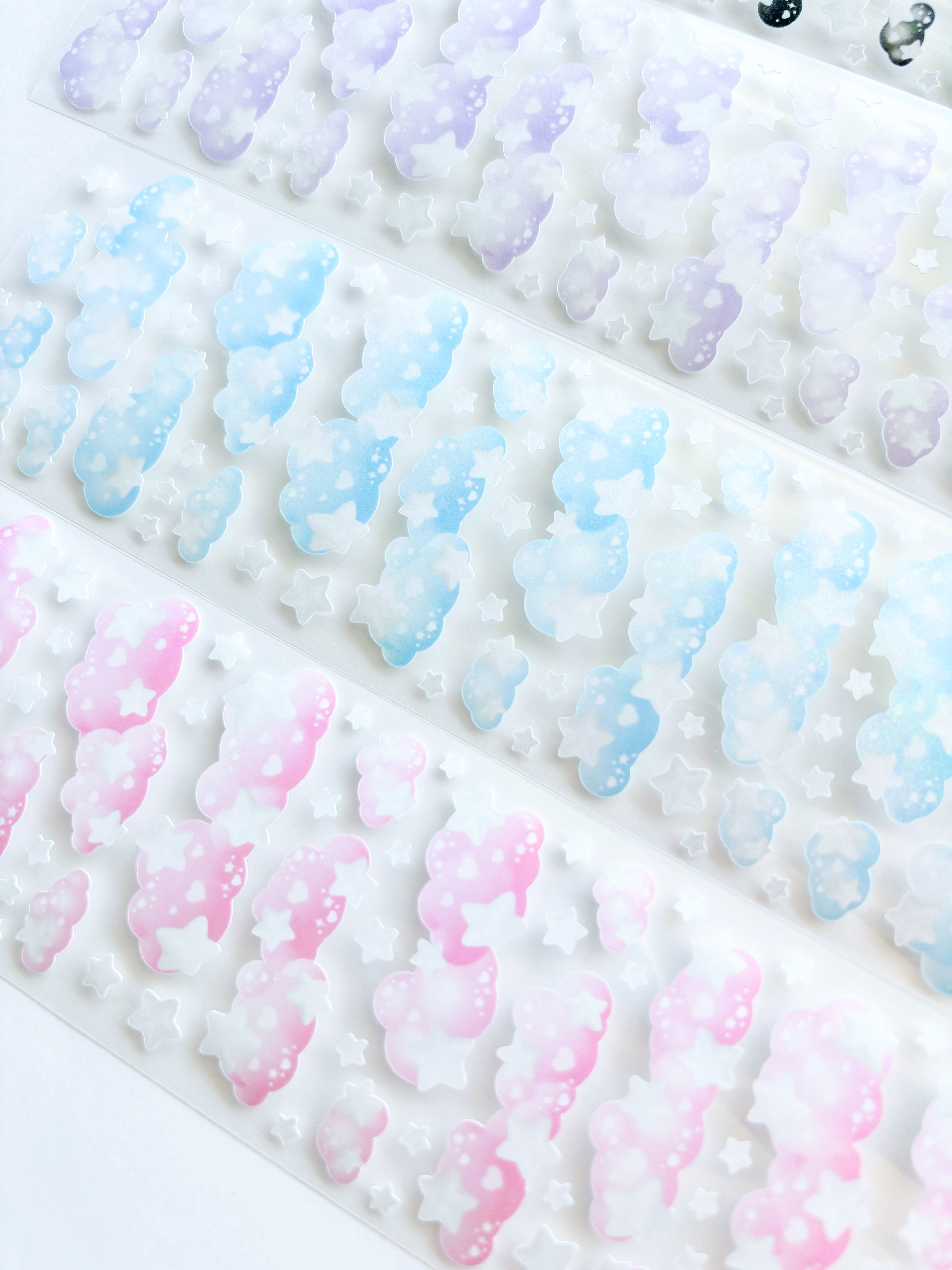[borahstudio] Dreamy Cloud Clusters Deco Sticker – It's Deco Day