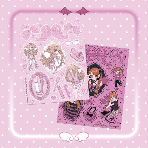 [Rumpumpum] Hime Gyaru Twins Sticker (2 styles) – It's Deco Day