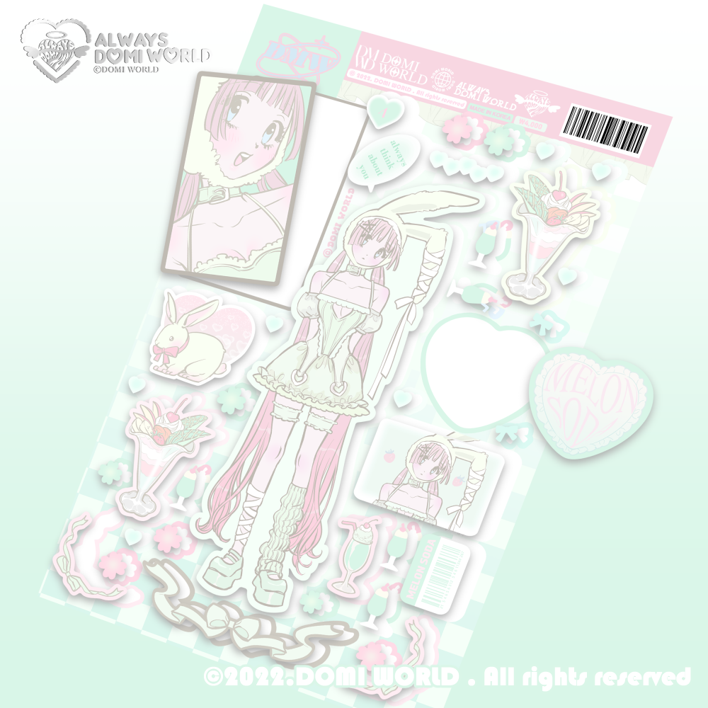 [Domi World] Rabbit Angel Sticker – It's Deco Day