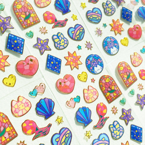 [Manta Box] Gold Foil Stained Glass Deco Sticker – It's Deco Day