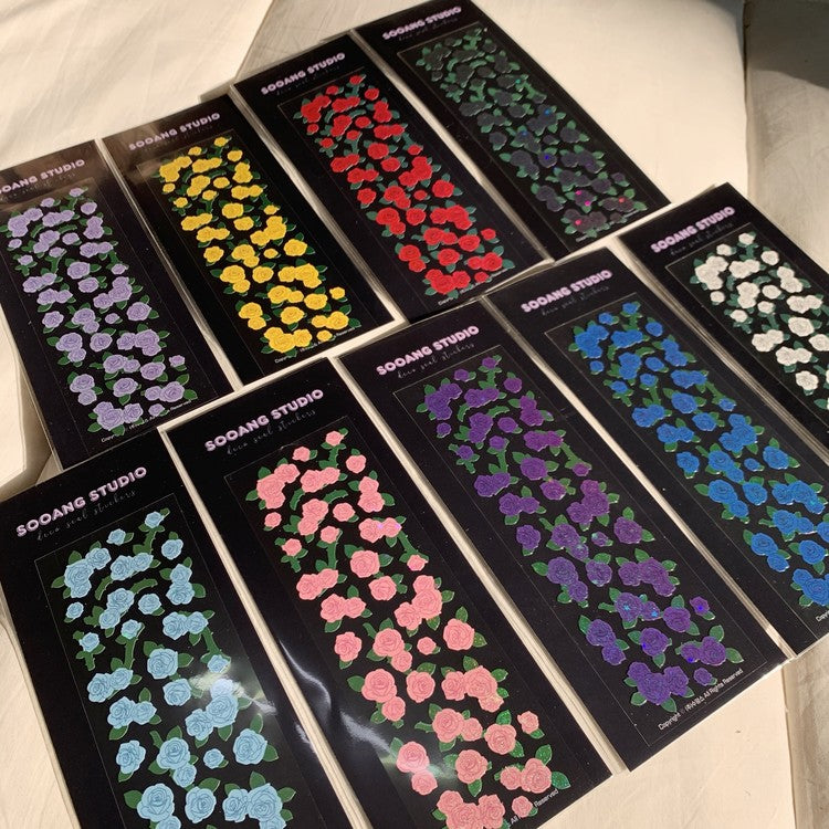 [Sooang Studio] Rose Bush Deco Sticker (9 Options) – It's Deco Day