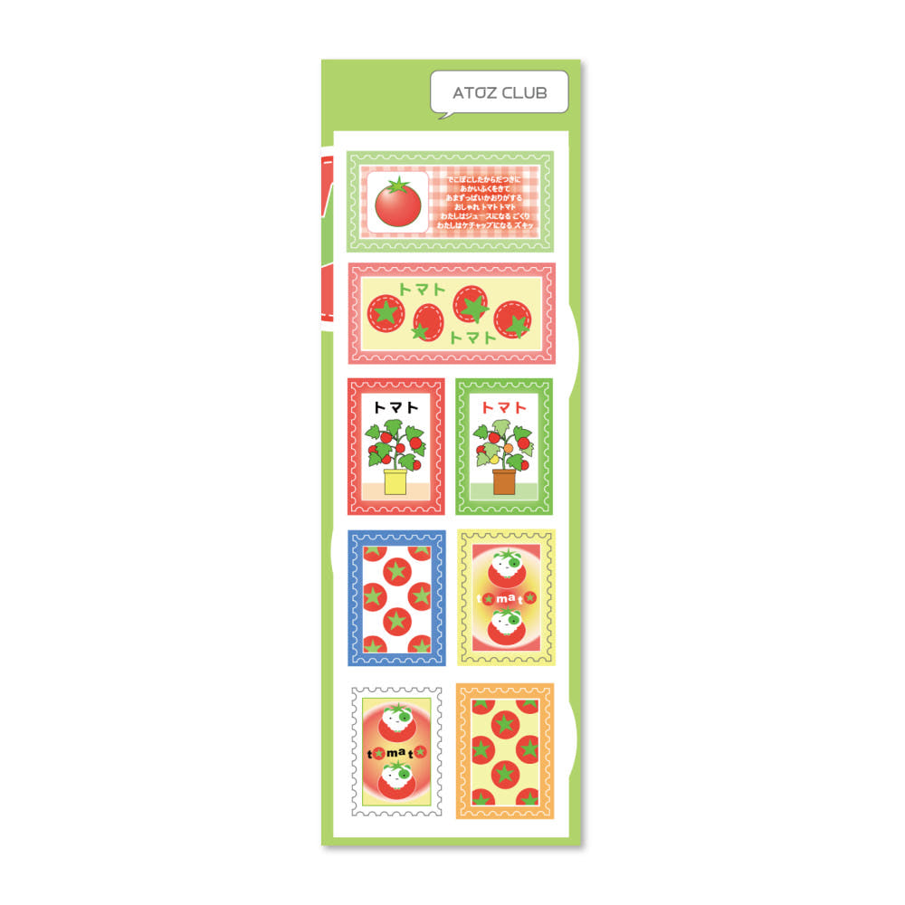 [Atoz Club] Tomato Stamp Sticker Sheet – It's Deco Day