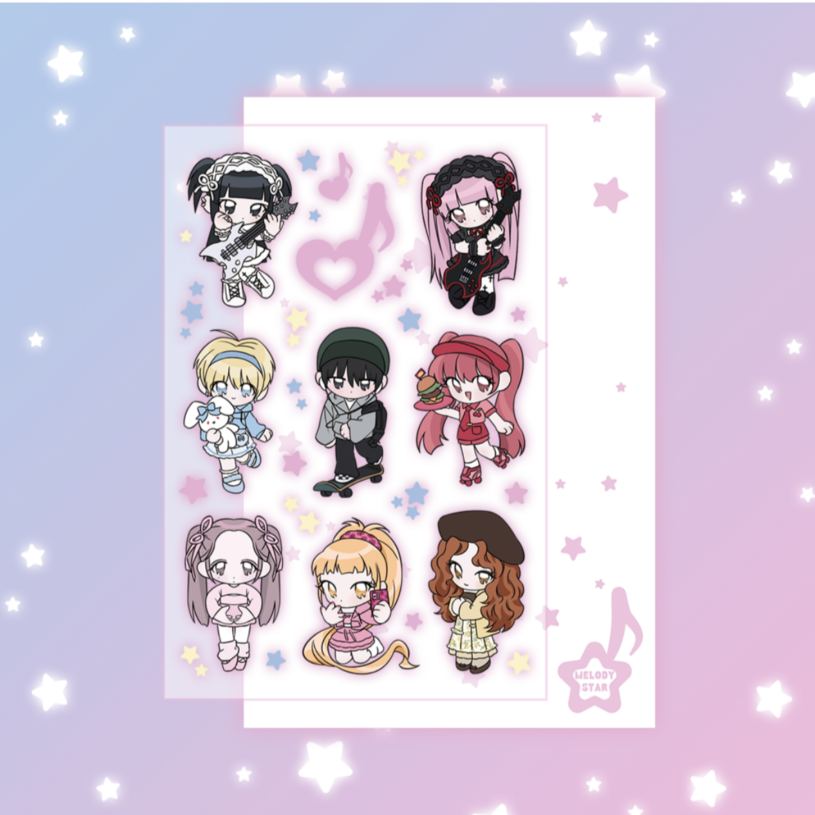 [Rumpumpum] Pum Pum's Mini Me Melody Star Ver 2 (Clear) Sticker Sheet ...