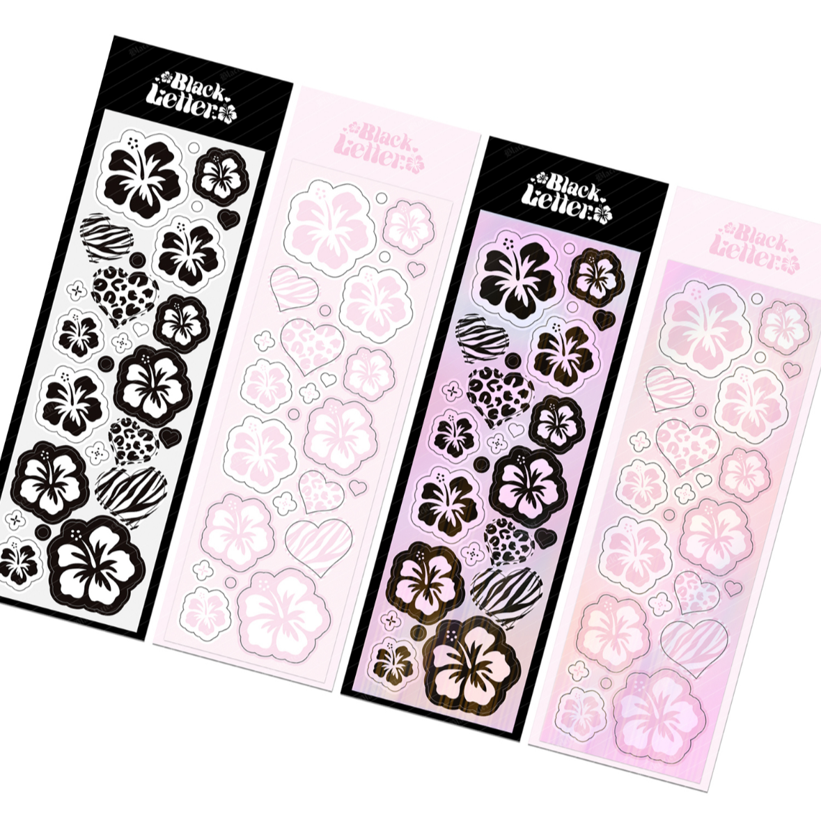 [Black Letter] Gyaru Hibiscus Deco Sticker – It's Deco Day