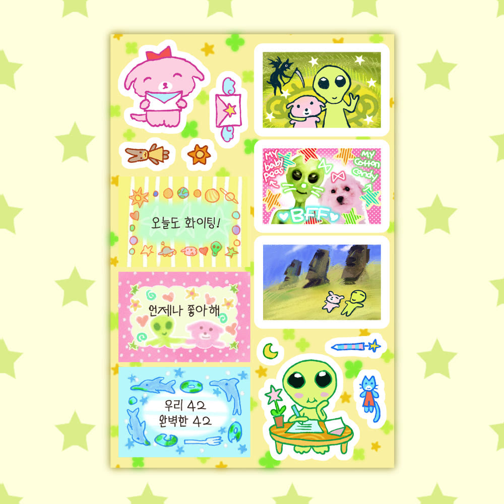 [Jal Ja] Letter to the Stars Sticker Sheet – It's Deco Day