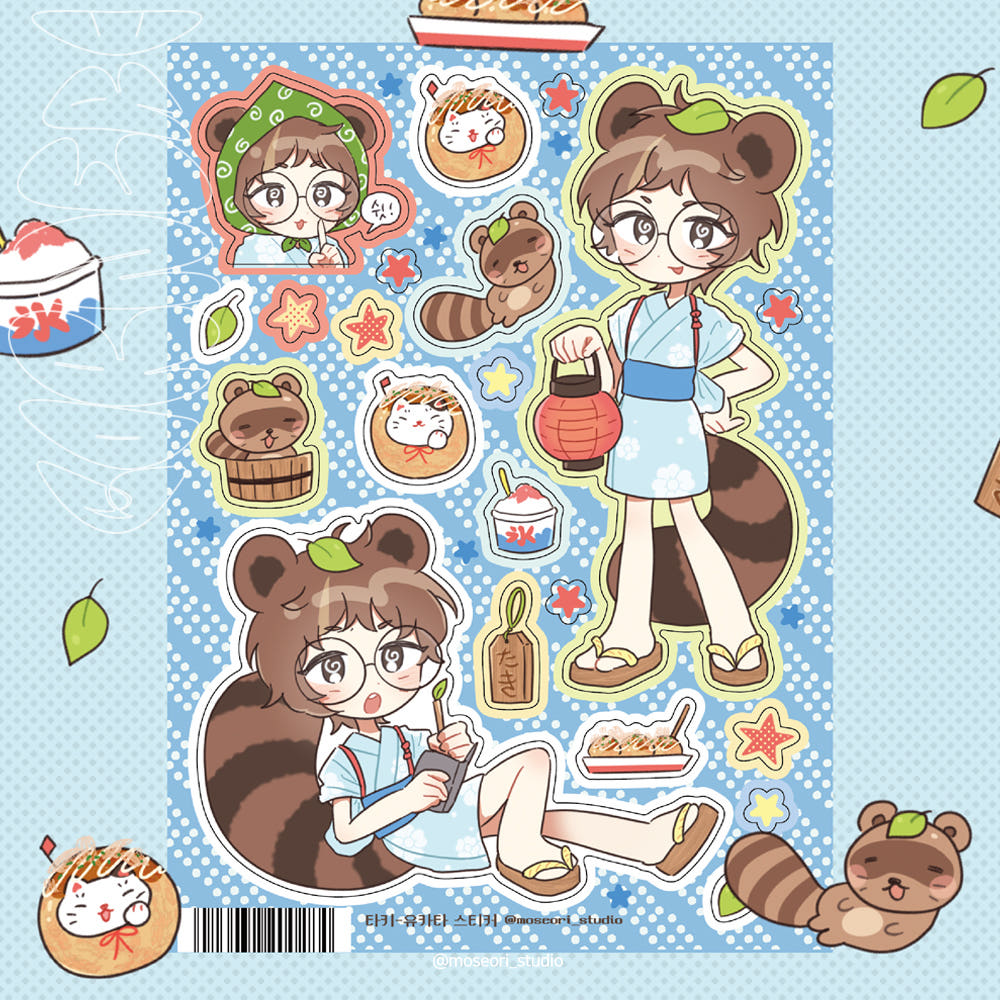 [Moseori Studio] Taki Yukata Sticker Sheet – It's Deco Day