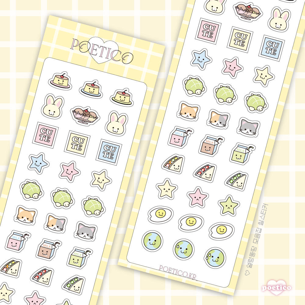 [Poetico] Clumsy Collection Sticker Sheet – It's Deco Day