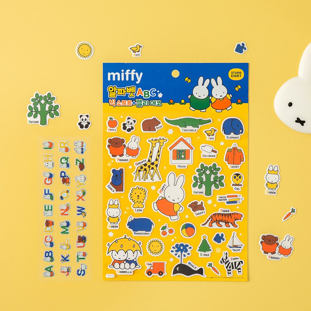 [Miffy Korea] XL BIG Miffy ABC Sticker Sheet (2 Sheets) – It's Deco Day