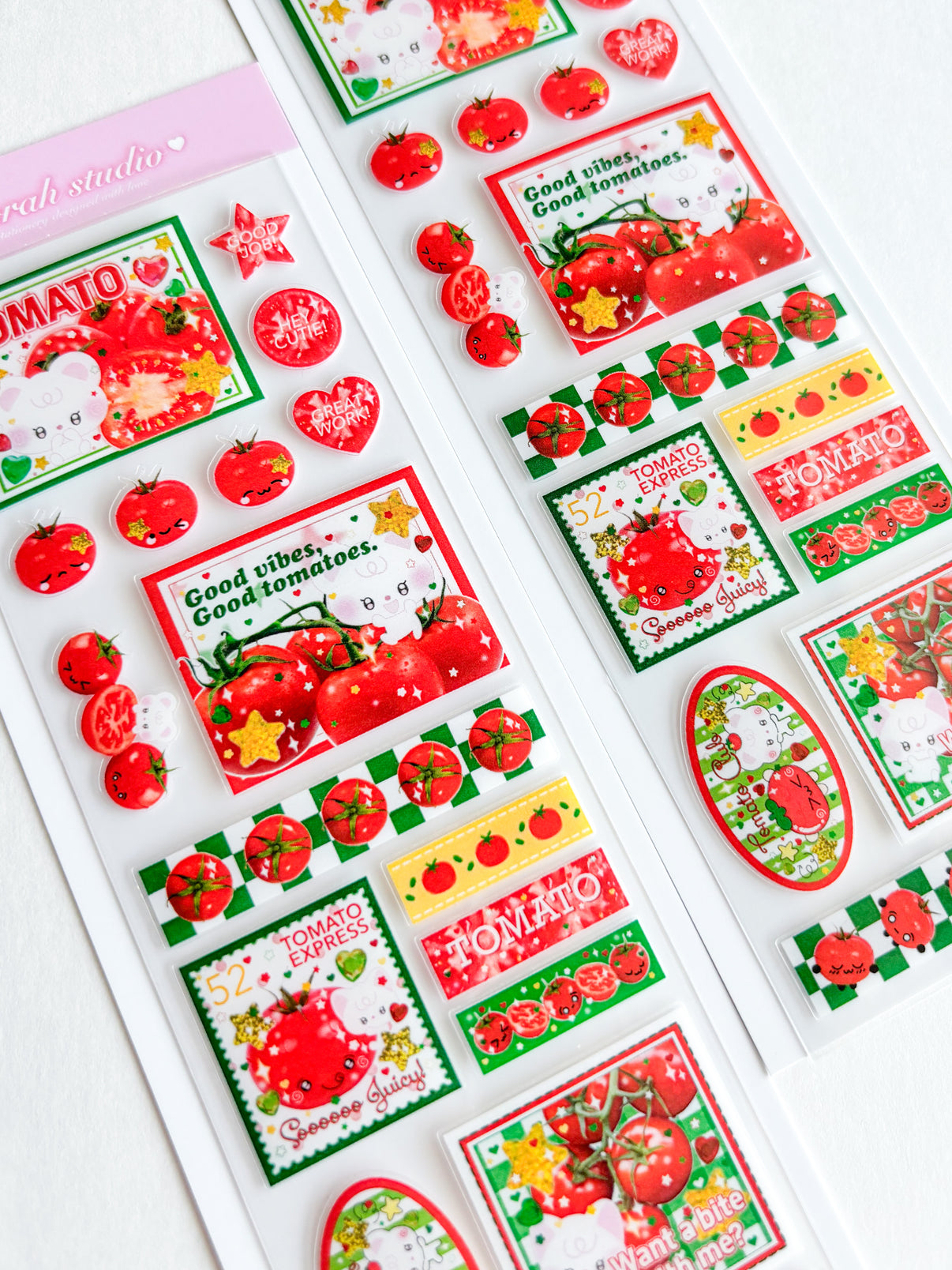 [Borah Studio] Honey's Tomato Express Deco Sticker Sheet (2 Options ...