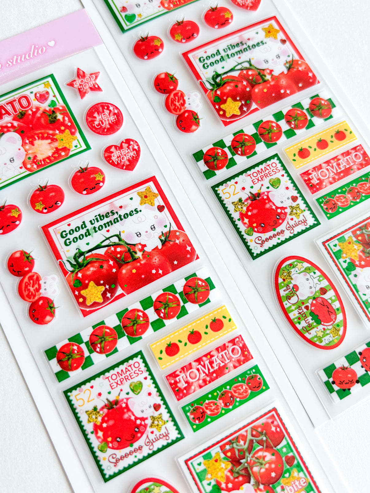 [Borah Studio] Honey's Tomato Express Deco Sticker Sheet (2 Options ...