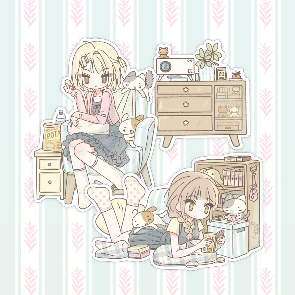 [Chocozy Family] Binge Watching Die Cut Sticker Set – It's Deco Day