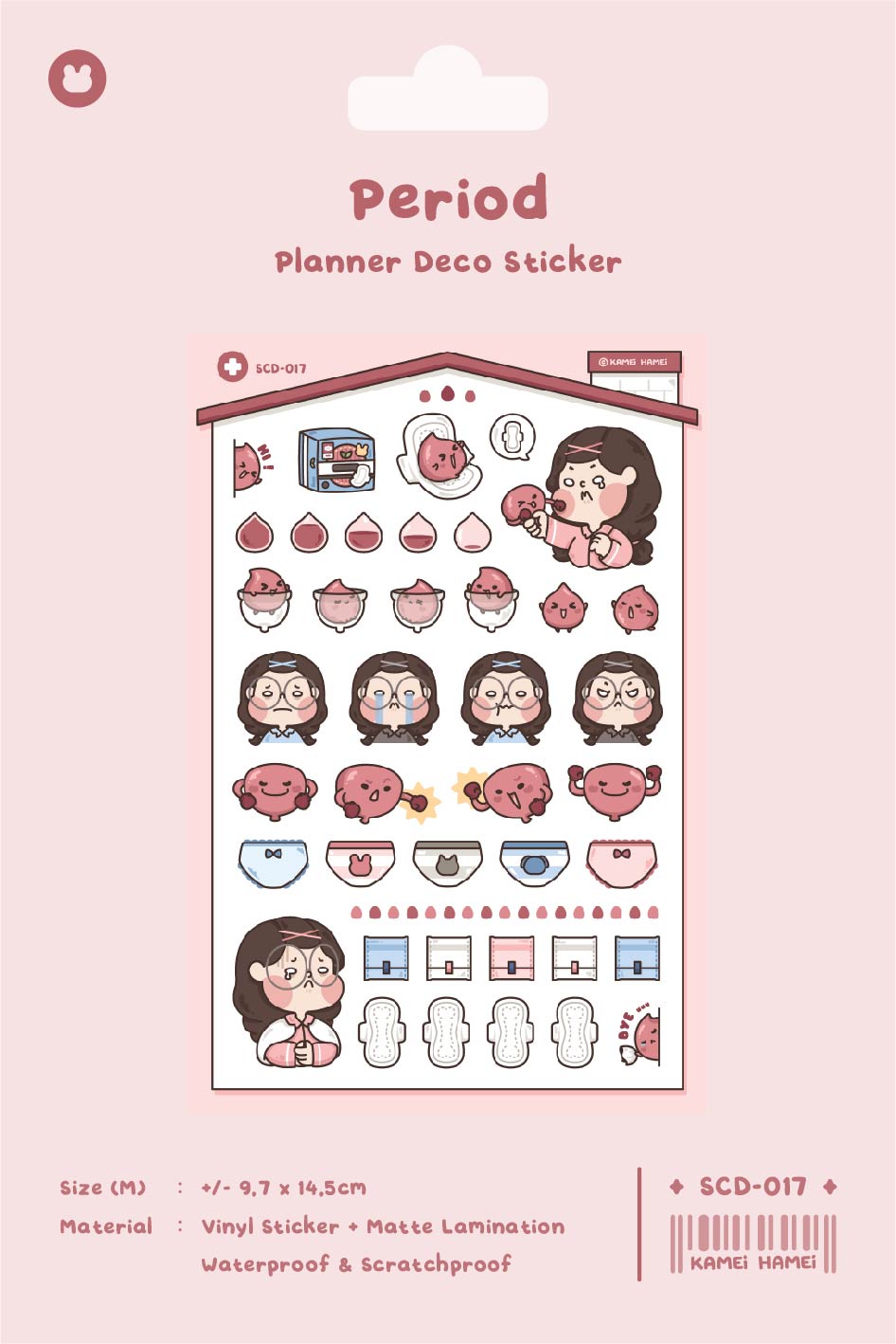 [Kamei Hamei] Period Sticker Sheet – It's Deco Day