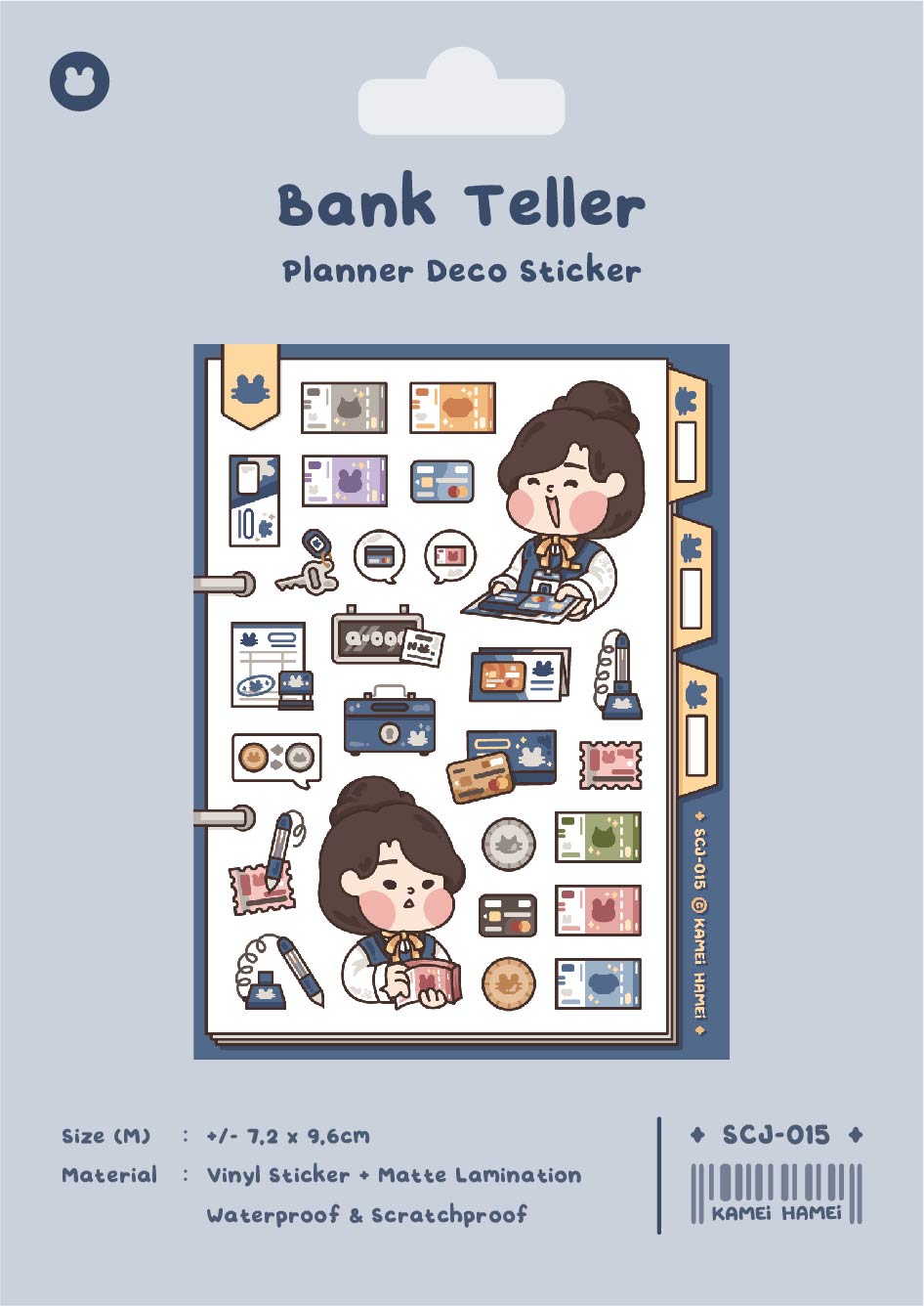 [Kamei Hamei] Bank Teller Sticker Sheet – It's Deco Day