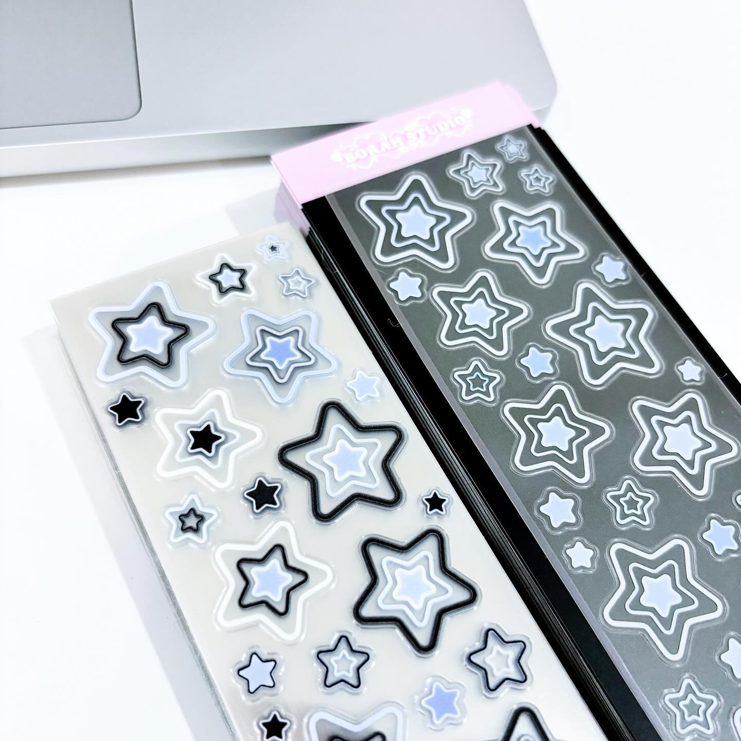 [Borah Studio] Shining Star Sticker Sheet (Blue, 2 styles) – It's Deco Day
