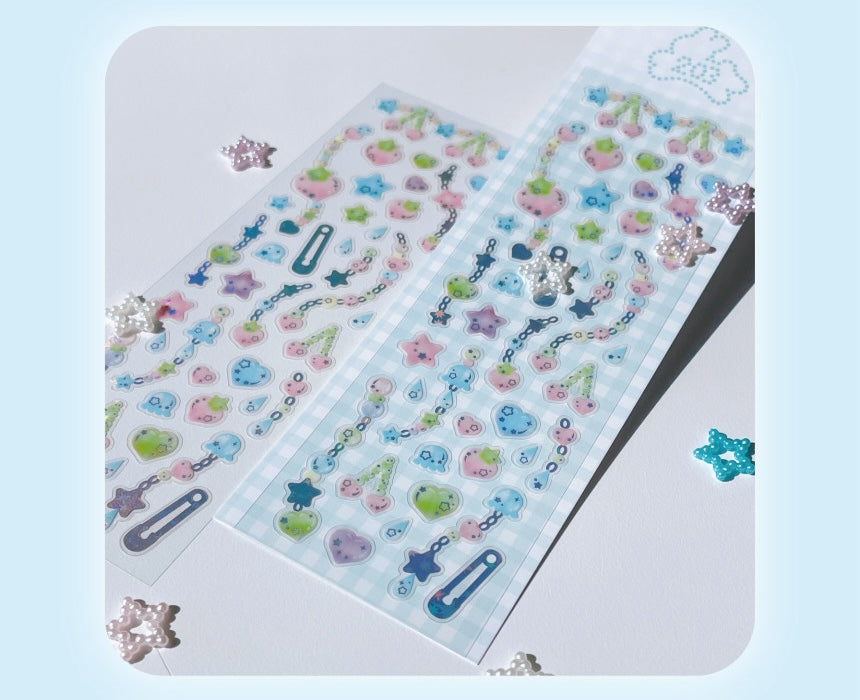 [Cherish 203] Soft Jelly Deco Sticker Sheet – It's Deco Day