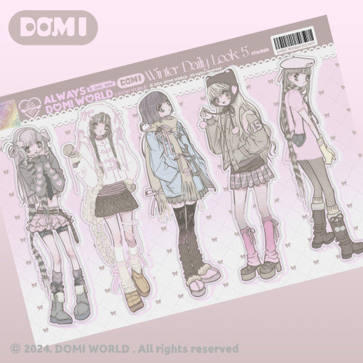 [Domi World] Winter Daily Look 5 Sticker – It's Deco Day