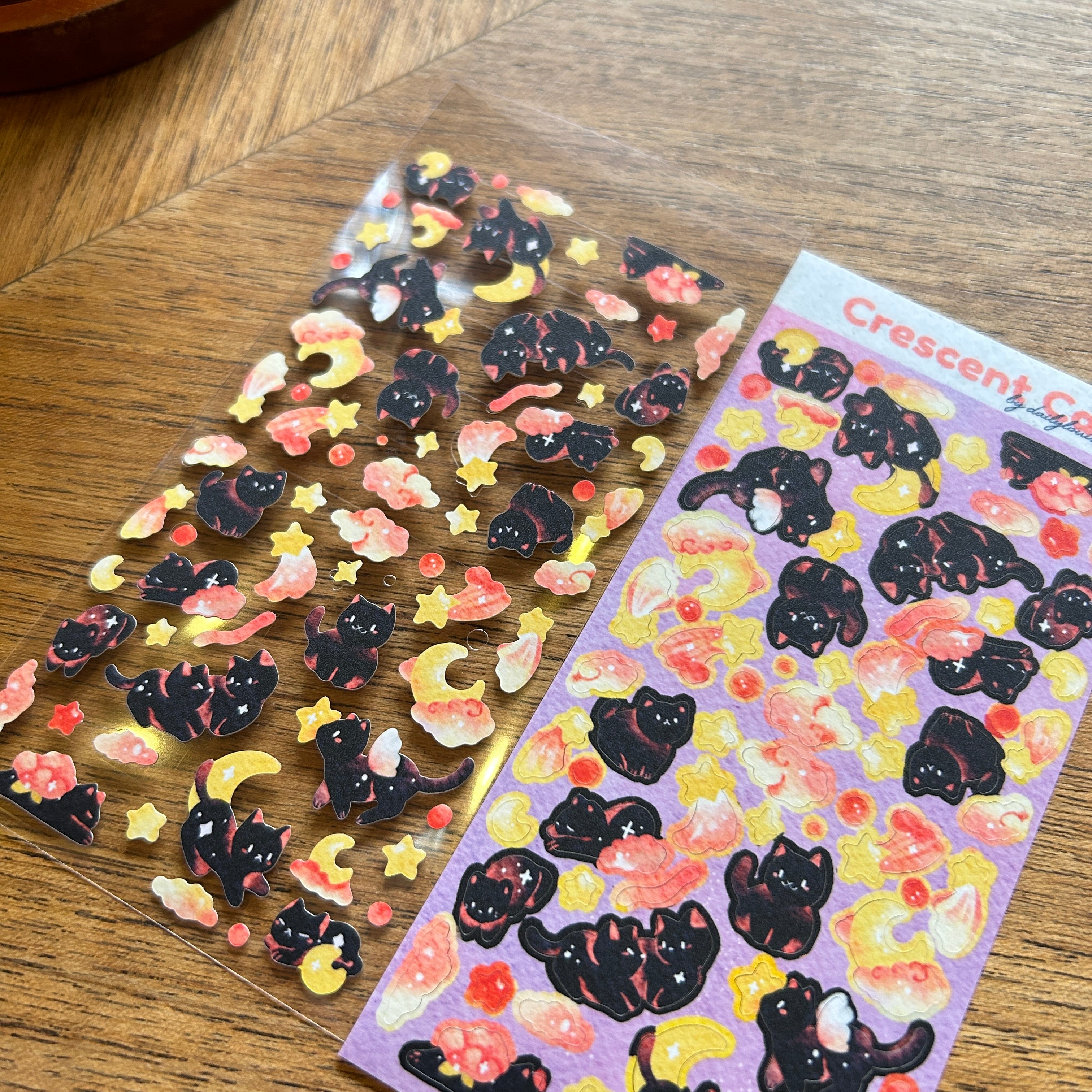 [Dailylouisbella] Crescent Cat Deco Sticker (Velvet Matte, Mini) – It's ...